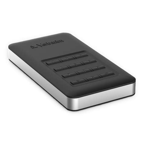 Verbatim Store N Go TB Secure Encrypted External Portable Hard Drive HDD Grey Black LN