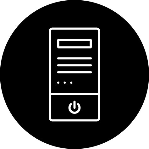Computer Tower Vector Icon Style 22571676 Vector Art At Vecteezy