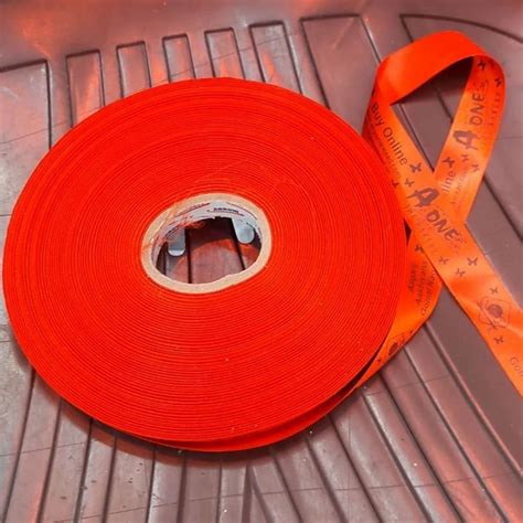 Orange Printed Satin Ribbon Packaging Type Roll At Rs Roll In Lucknow