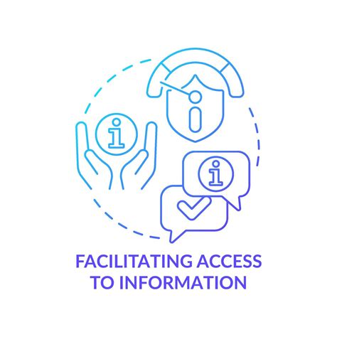 Facilitating Access To Information Blue Gradient Concept Icon