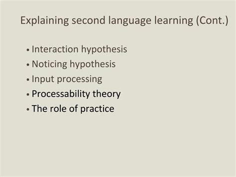 Ppt How Languages Are Learned 4th Edition Patsy M Lightbown And Nina Spada Summary Of Chapter