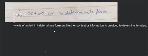 Is Inftyinfty An In Determinate Form Filo