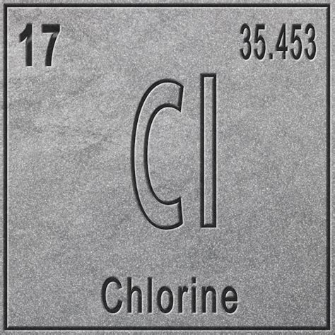 Premium Photo Chlorine Chemical Element Sign With Atomic Number And