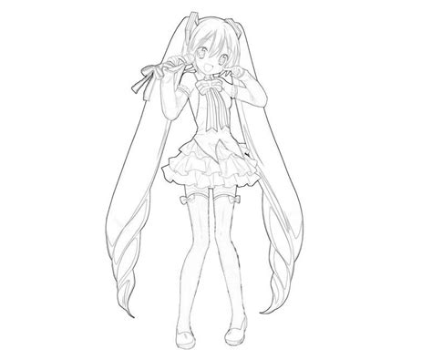 Miku Hatsune Coloring Pages Coloring Home
