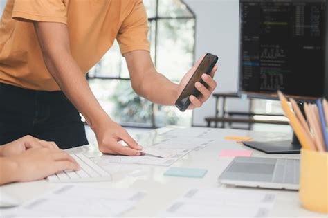 Premium Photo Programmer And Ux Ui Designer Working In A Software