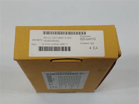 Emerson DeltaV Input Module 8Channel 4 20mA Part VE4003S2B2