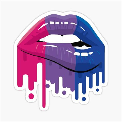 Bisexual Lips Sticker For Sale By Kd001614 Redbubble
