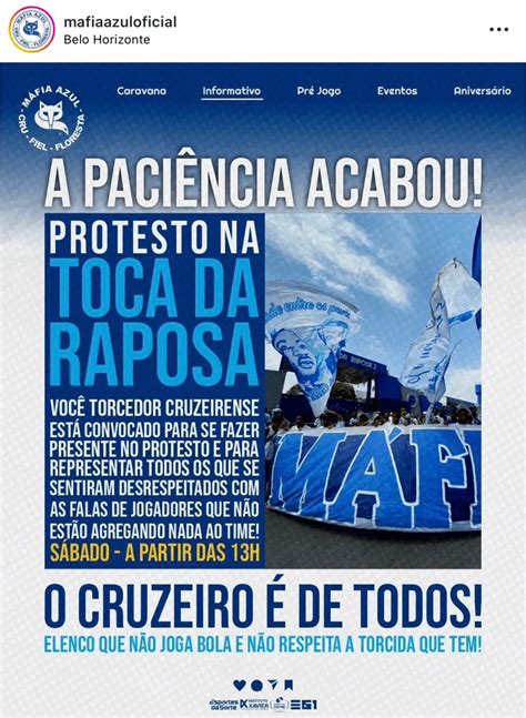 Mafia Azul Anuncia Protesto Na Toca Da Raposa Para Este Sábado Rfutebol