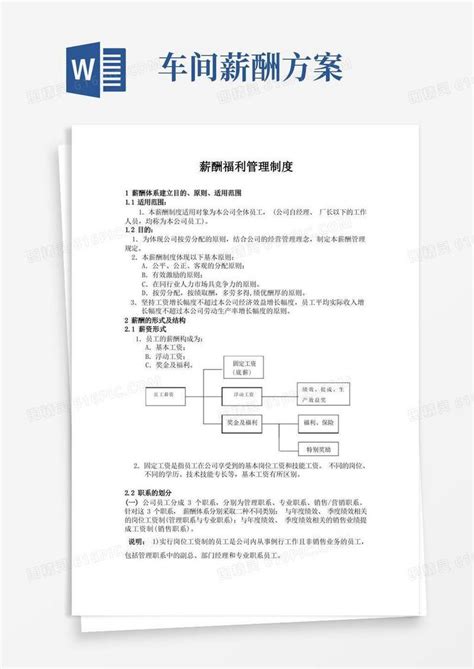 工厂薪资、福利方案设计word模板免费下载编号157axger0图精灵