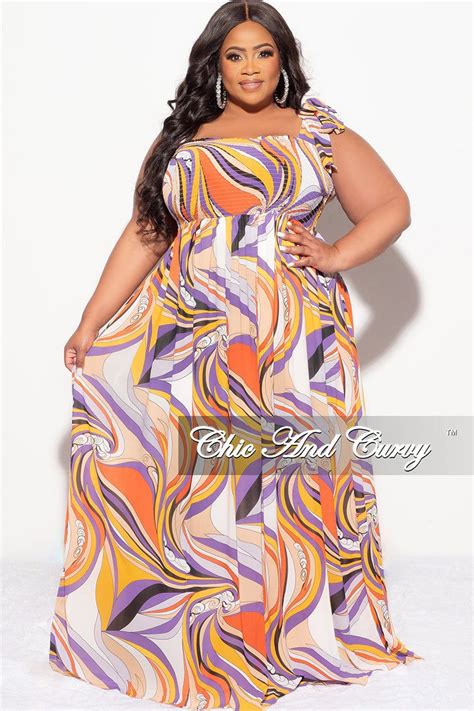 Final Sale Plus Size Chiffon Maxi Dress With Self Tie Shoulder Straps