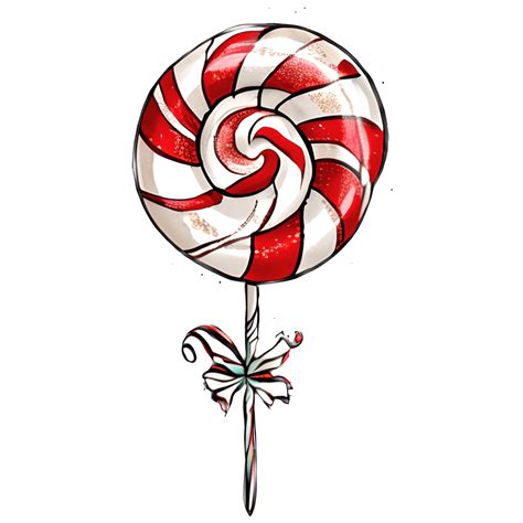 Christmas Peppermint Swirl Lollipop Creative Fabrica