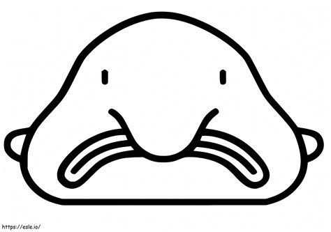 Simple Blobfish Coloring Page