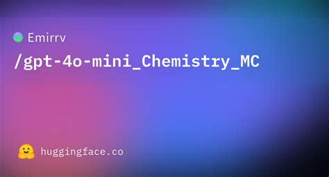 Emirrv Gpt 4o Mini Chemistry MC Datasets At Hugging Face