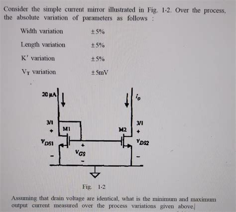 Solved Consider The Simple Current Mirror Illustrated In