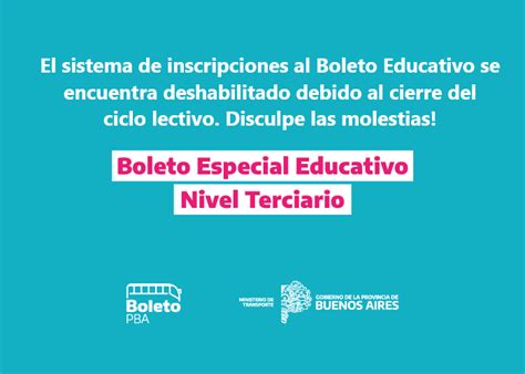 Boleto Estudiantil BA