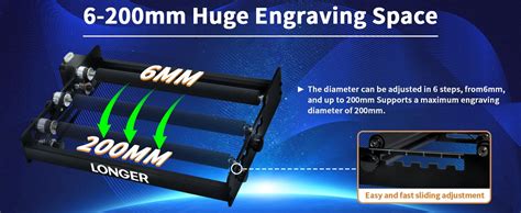 Longer Laser Engraver Rotary Roller Y Axis Rotary Roller