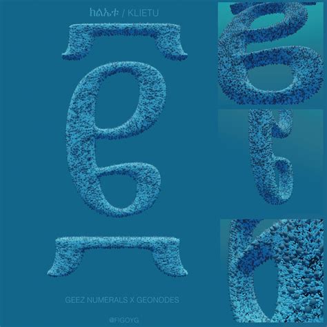 Geez Numerals X Geonodes Part ፩ 1 Finished Projects Blender Artists Community