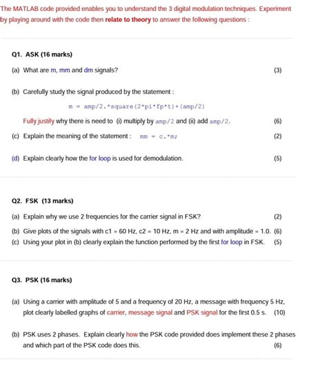 The Matlab Code Provided Enables You To Understand