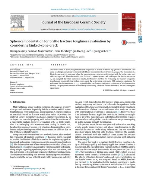 10 1016 j jeurceramsoc 2016 08 014 spherical indentation for brittle