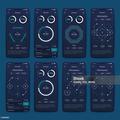 移動應用的不同 Uiuxgui 螢幕和平面 Web 圖示向量圖形及更多便攜式資訊設備圖片 便攜式資訊設備 圖形使用者界面 手機