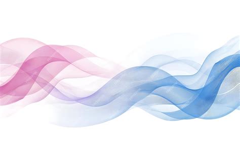 Premium Photo Abstract Blue And Pink Waves On A White Background