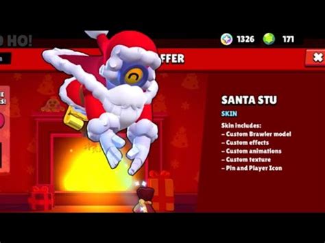 New Santa STU Skin Brawl Stars Rocks YouTube