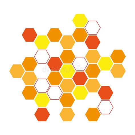 Hexagonal Honeycomb Shapes Colorful Geometric Pattern Abstract