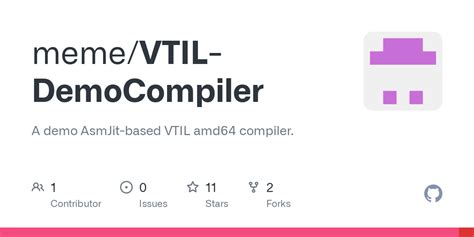 Github Memevtil Democompiler A Demo Asmjit Based Vtil Amd64 Compiler