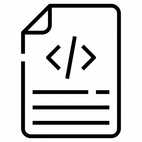 Document File Paper Sheet Coding Icon Download On Iconfinder