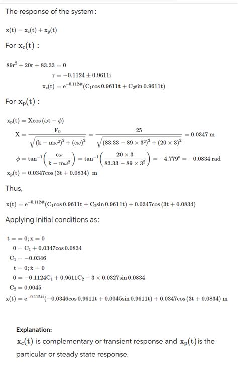 Solved Compute The Response Of The System In Figure Chegg