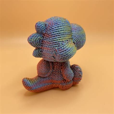 🗿 Yoshi Wool Knit Version Sitting Pose Game Mascot Fanart・3d Print