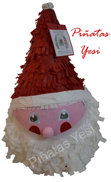 Piñata Artesanal Hecha A Mano De Papa Noel Santa Clus Christmas