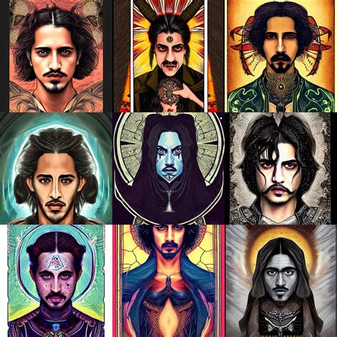 Head On Symmetrical Centered Painted Portrait Avan Stable Diffusion