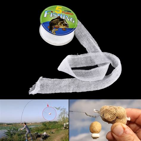 White 5M 37mm PVA Carp Fishing Mesh Universal Refill Stocking Bait Bags