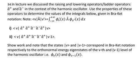 Solved In Lecture We Discussed The Raising And Lowering Chegg