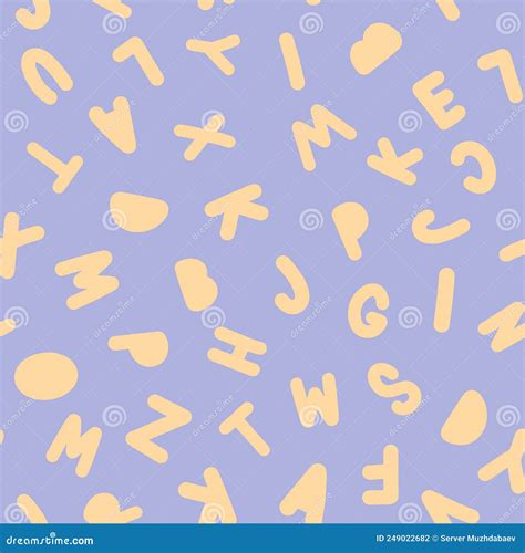 Pattern Of Random Letters Of The Alphabet For Print And Decoration