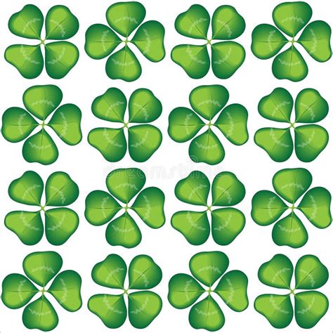 Clover Seamless Pattern Vector Illustration Stock Vector