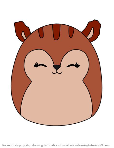 How To Draw Beija The Squirrel From Squishmallows Squishmallows Step By Step