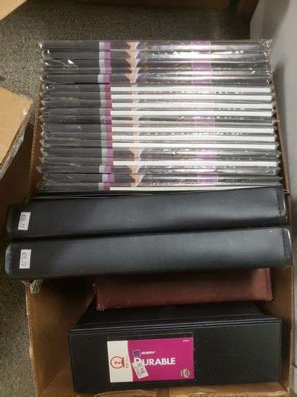 Box Of Assorted Binders Organizers Baer Auctioneers Realty Llc