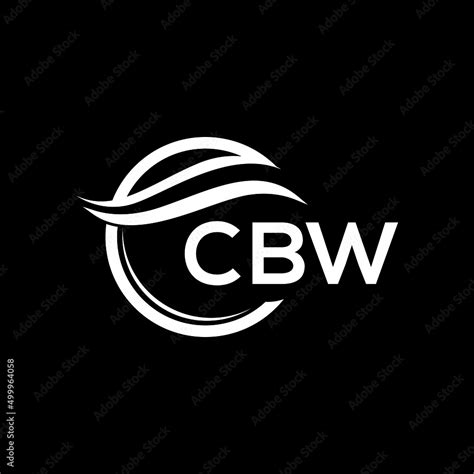 Cbw Letter Logo Design On Black Background Cbw Creative Initials