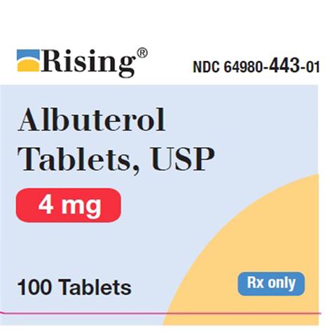Albuterol Sulfate Tablets 4 Mg 100bottle — Mountainside Medical Equipment