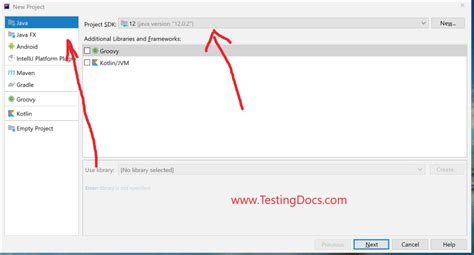 Create A New Project In Intellij Ide Testingdocs