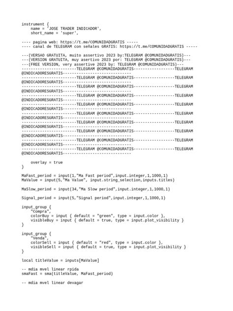 Script Jose Trade Sinal Telegram Comunidadgratis Pdf