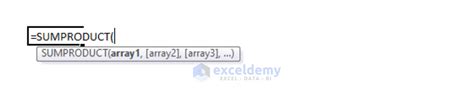 How To Use Sumproduct Function In Excel 4 Examples Exceldemy