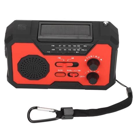 GOTOTOP Portable Emergency Radio Reading Light Mode Hand Crank Radio Multifunction 360 Degree