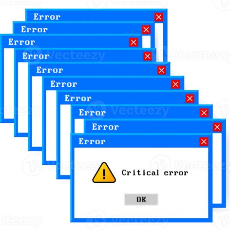 System Error Icon Failure Pc Interface Error Message Computer Window