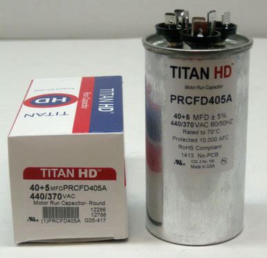 Titanhd Prcfd405a American Made Round Run Dual Capacitor 405 Mfduf