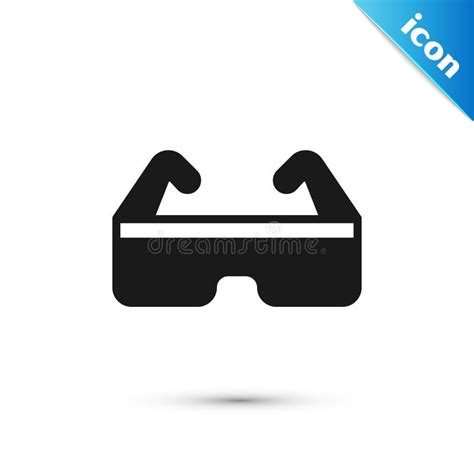 Grey Safety Goggle Glasses Icon Isolated On White Background Vector