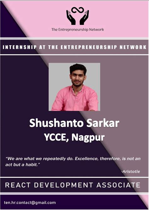 Shushanto Sarkar On Linkedin Ten Teninternship Internship
