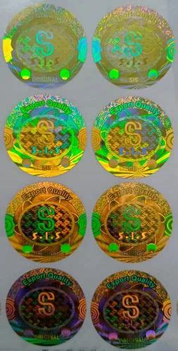 Pvc Golden Hologram Seals Sticker Packaging Type Sheet Form Size